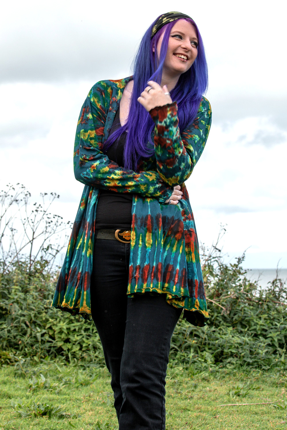 Wicked Dragon Clothing - Tie dye frill trim open top