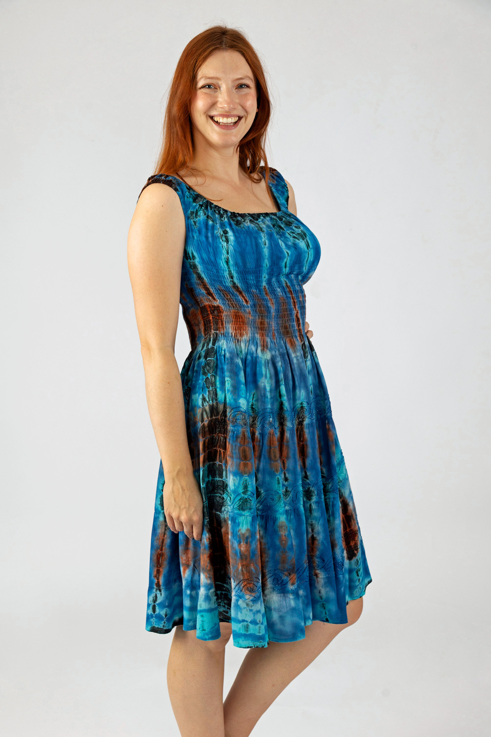 Wicked Dragon Clothing - Boho Tie Dye Dress – Morwena flared dress