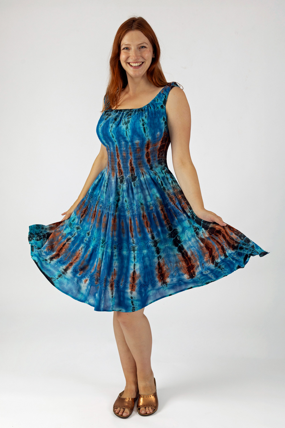 Wicked Dragon Clothing - Boho Tie Dye Dress – Morwena flared dress