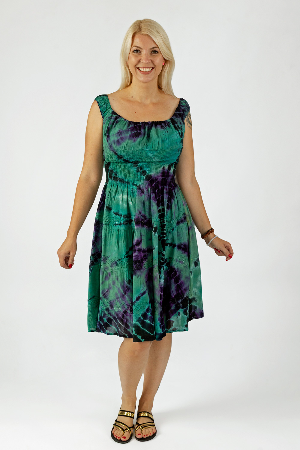 Wicked Dragon Clothing - Boho Tie Dye Dress – Morwena flared dress