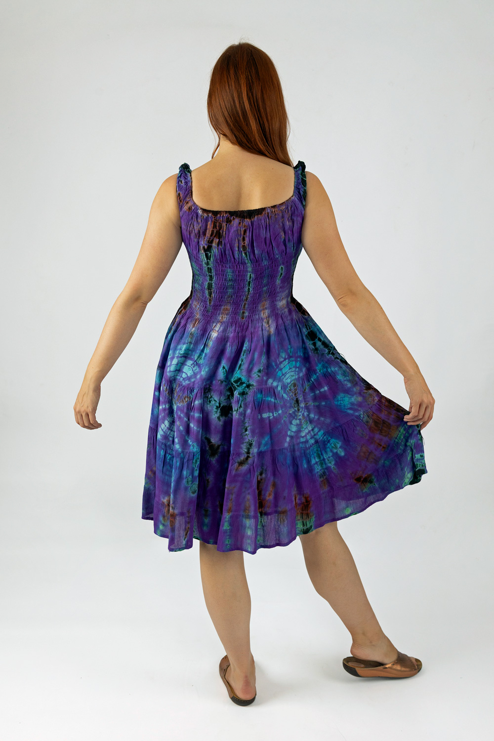 Wicked Dragon Clothing - Boho Tie Dye Dress – Morwena flared dress