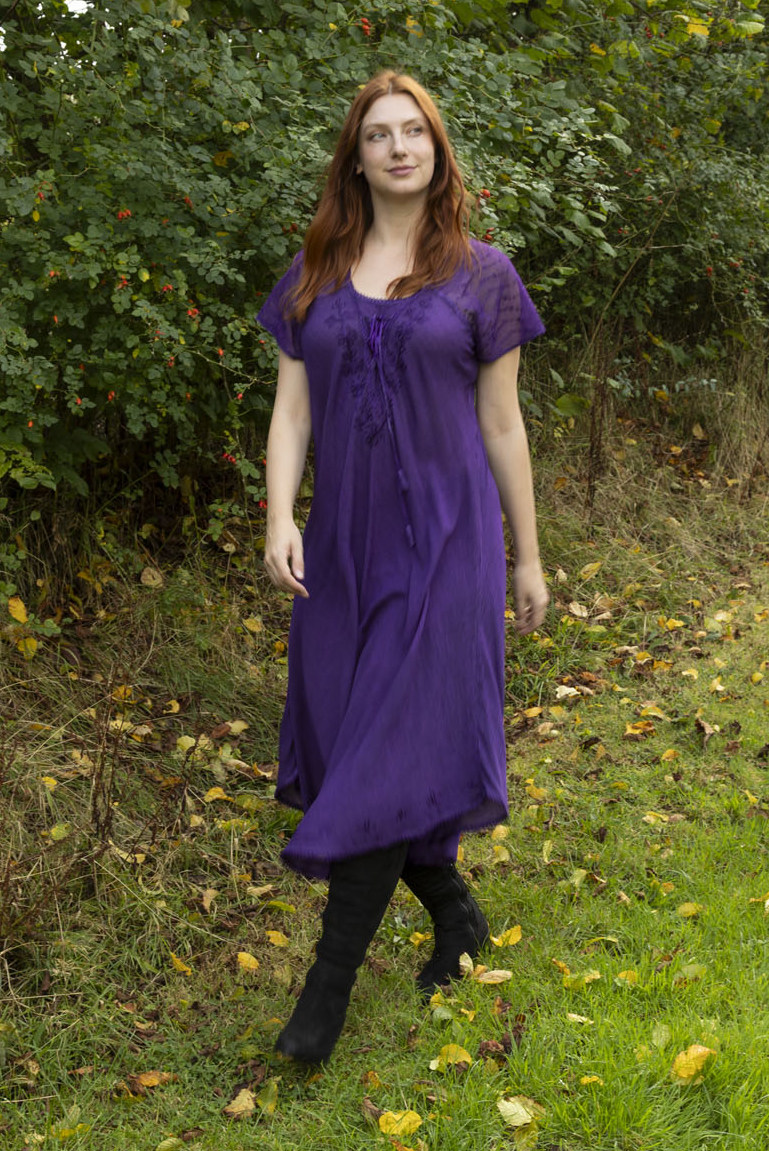 Wicked Dragon Clothing - Elysium Boho Maxi Dress – Embroidered Floaty ...
