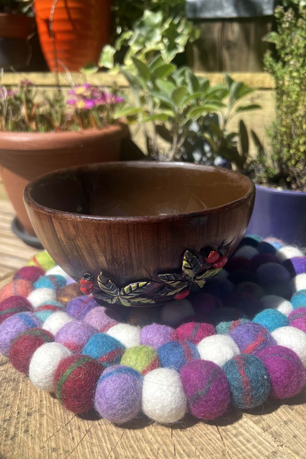 Wicked Dragon Clothing - Handmade wool felt ball mat