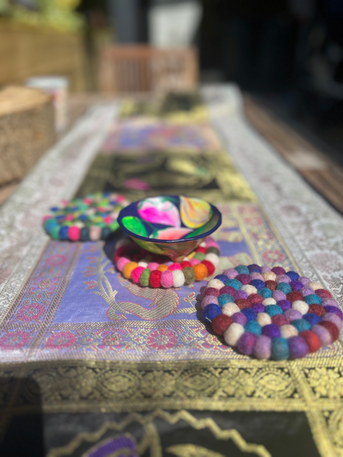 Wicked Dragon Clothing - Handmade wool felt ball coaster