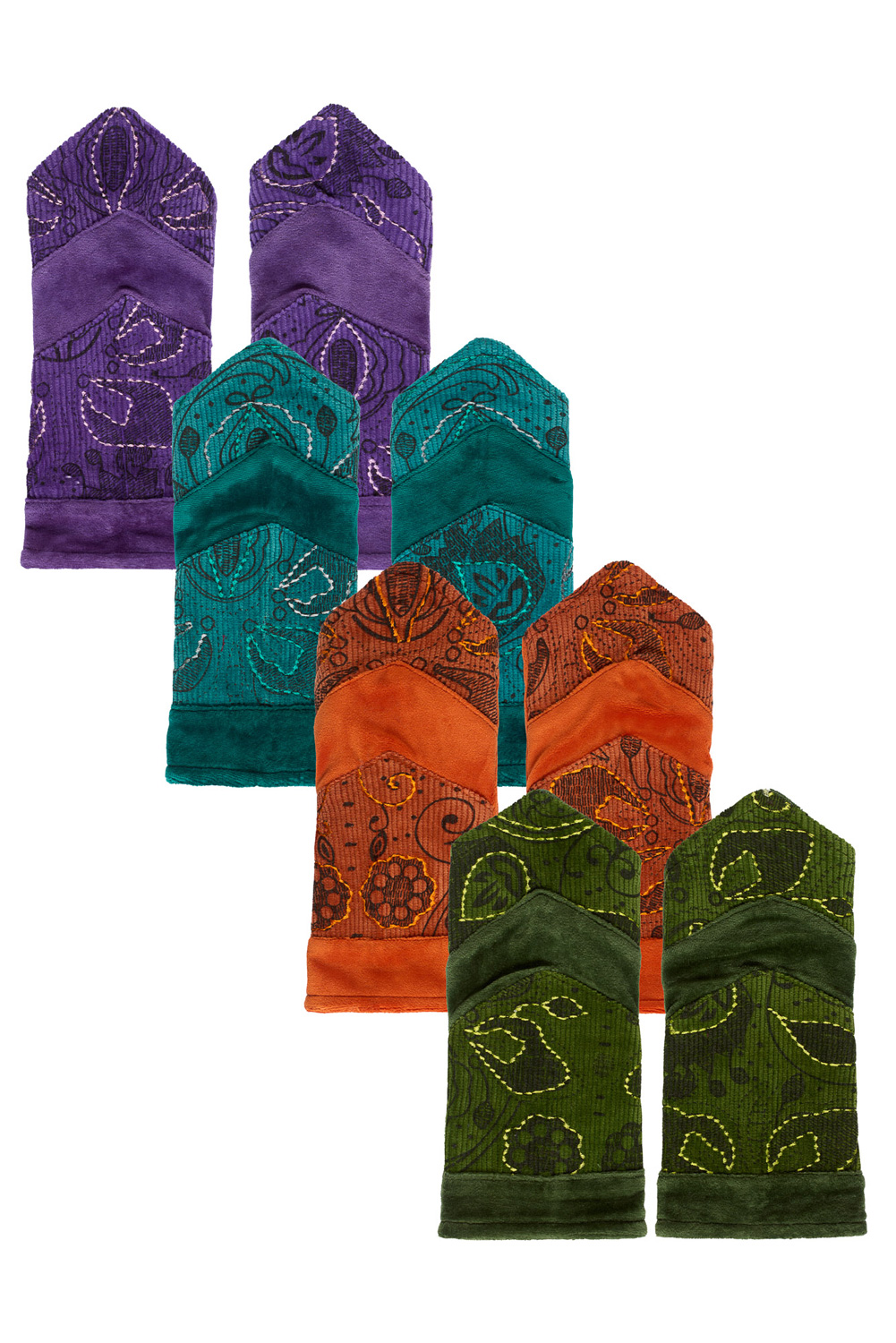 Wicked Dragon Clothing - Verity velvet wrist warmers
