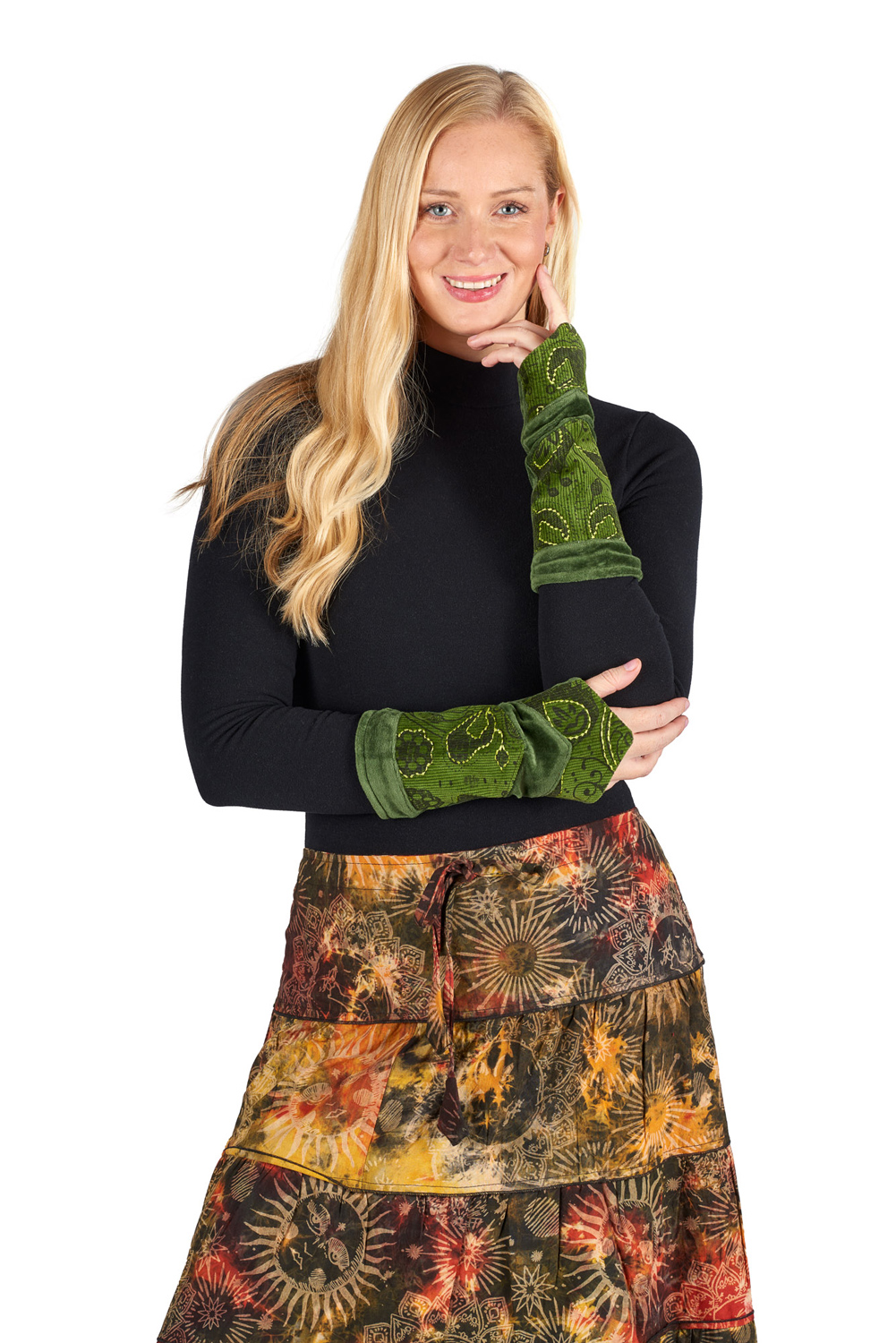 Wicked Dragon Clothing - Verity velvet wrist warmers