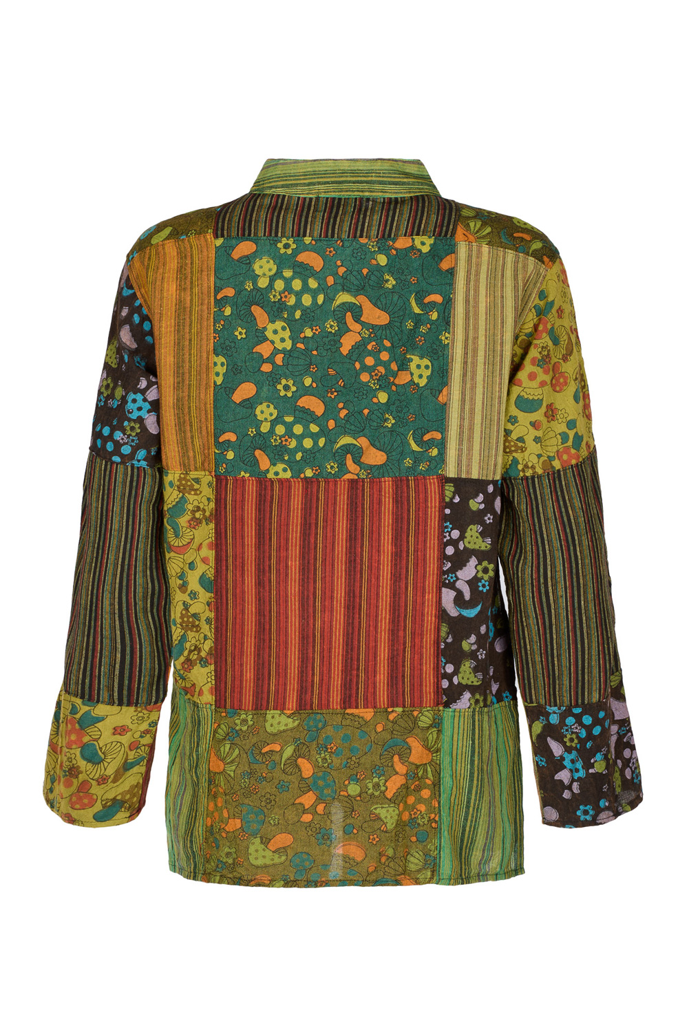 Wicked Dragon Clothing - Forest folk patchwork grandad shirt