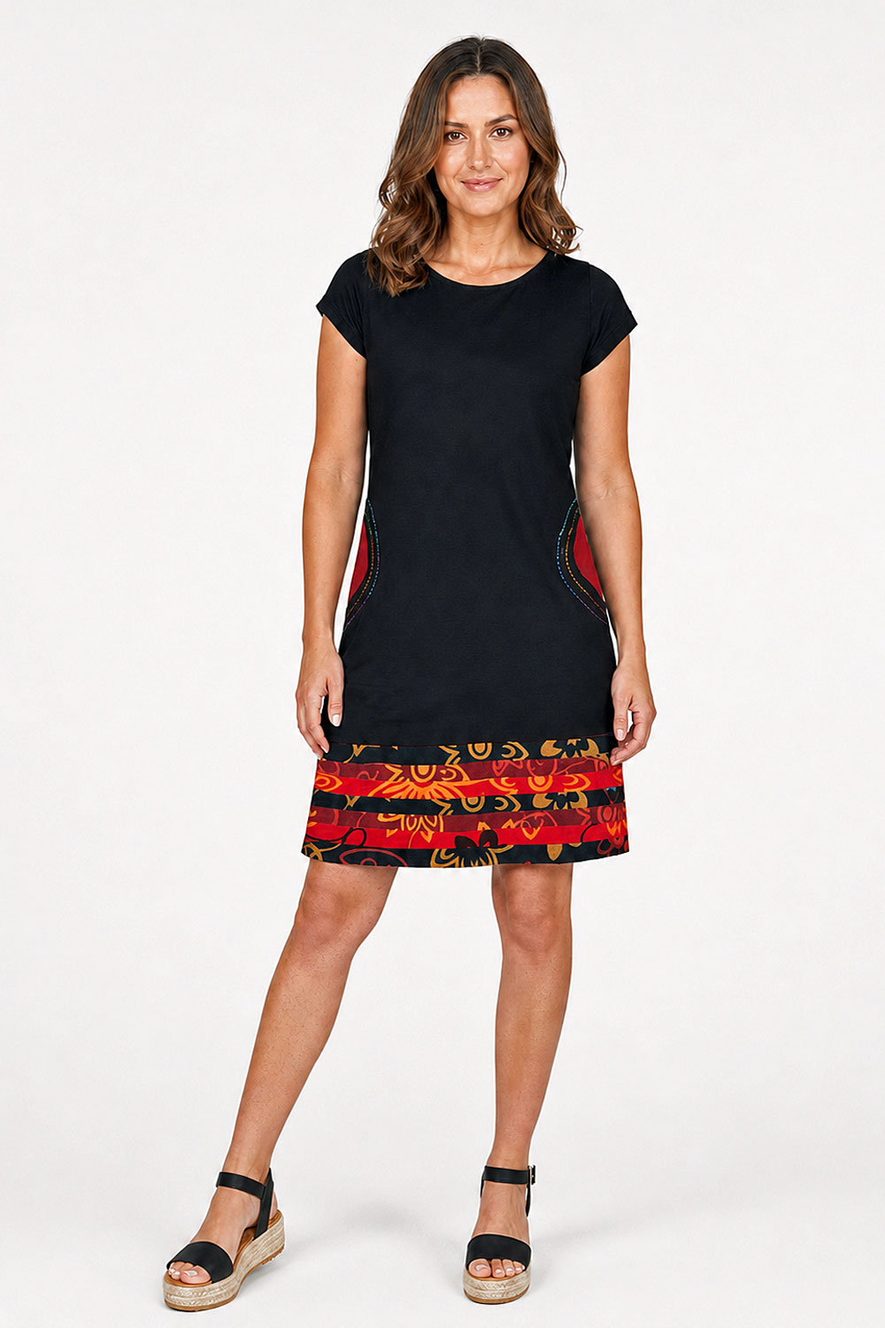 Wicked Dragon Clothing - Juniper Cap Sleeve Dress – Stretch Cotton ...