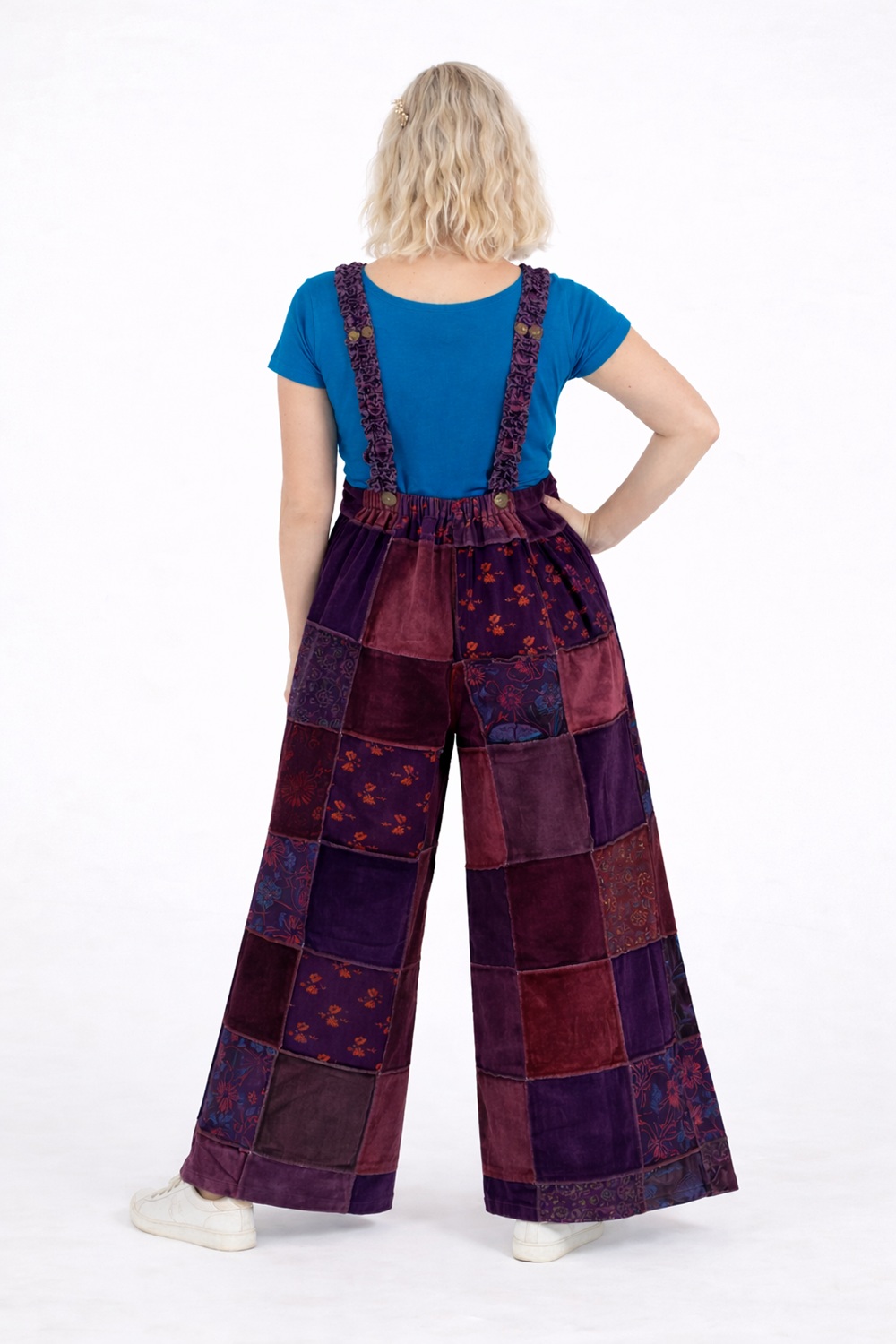 Wicked Dragon Clothing - Verity Velvet Patchwork Mushroom Dungarees ...