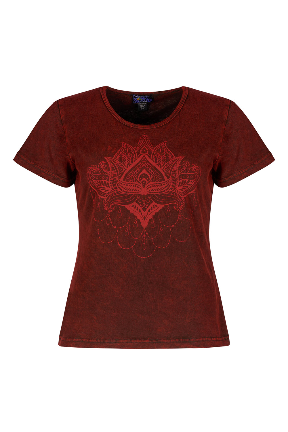 Wicked Dragon Clothing - Lotus print short sleeve top