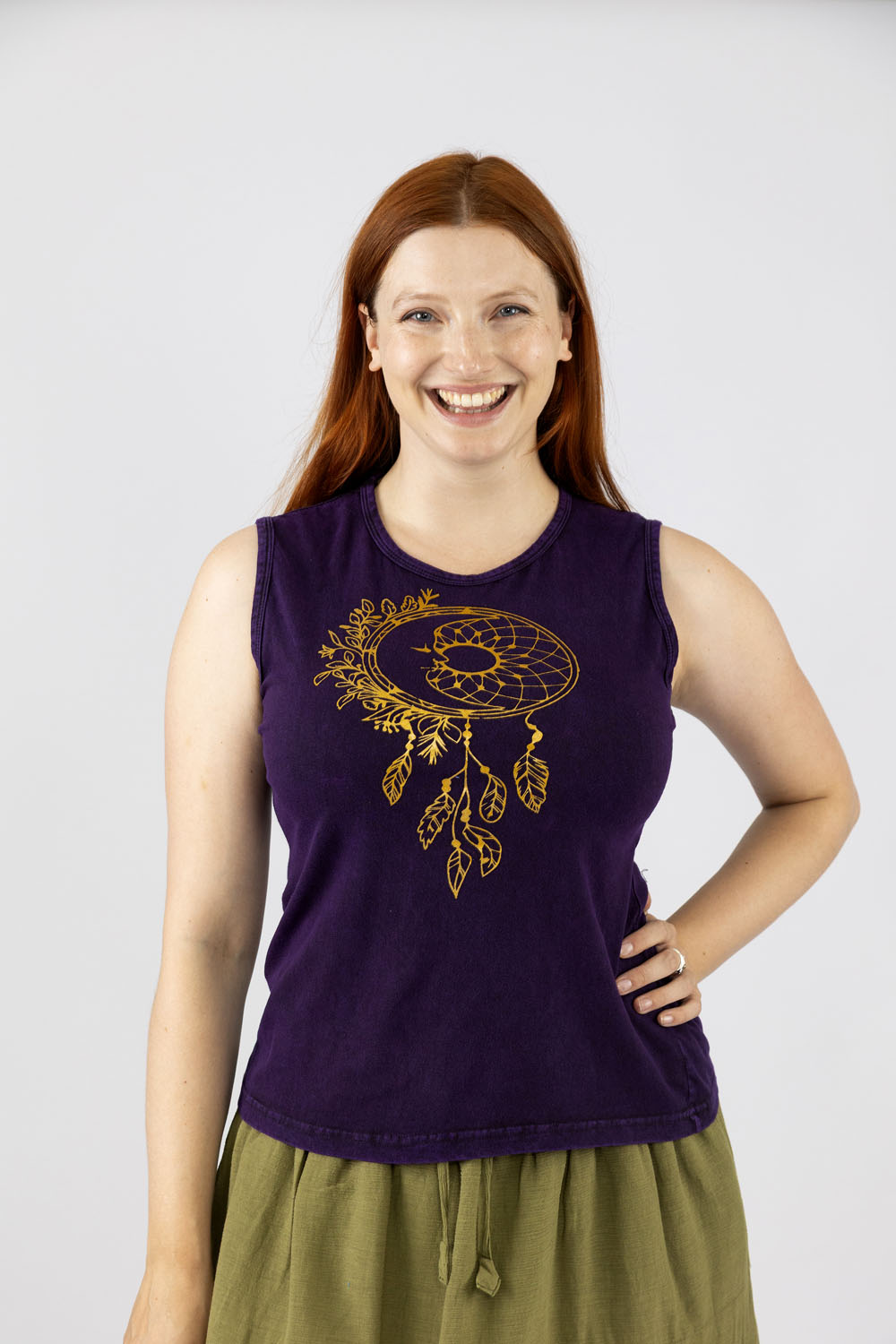 Wicked Dragon Clothing - Sleeveless hippie summer top up to PLUS size