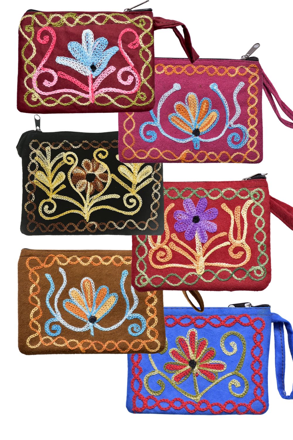 Wicked Dragon Clothing - Suede purse with embroidery