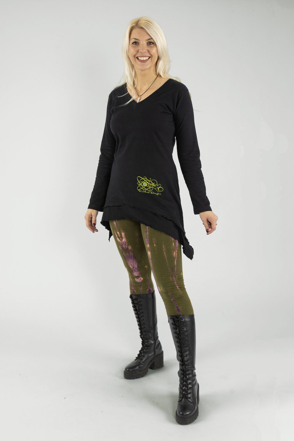 Wicked Dragon Clothing - Wicked Long Line Tunic Top – Boho Stonewashed ...
