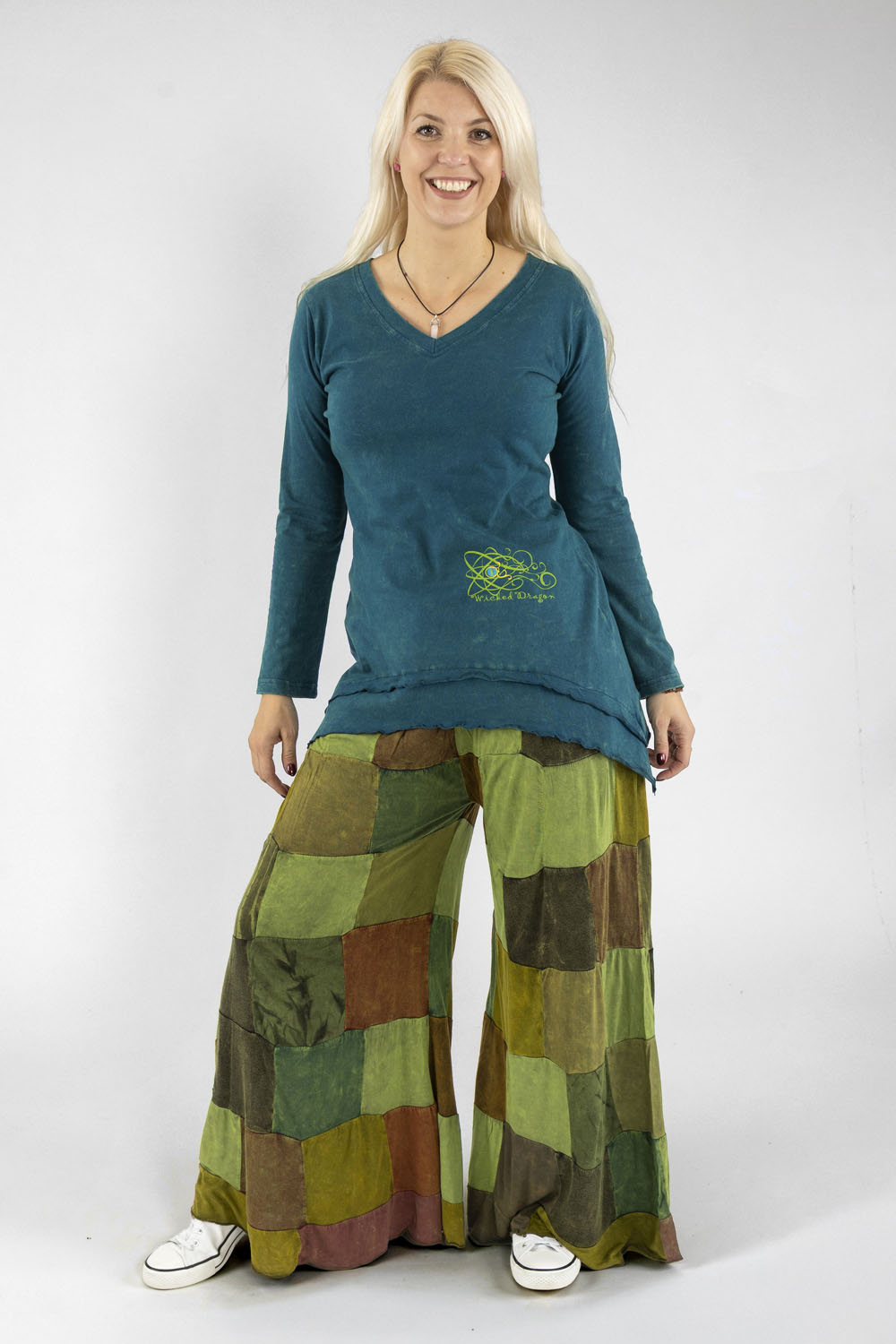Wicked Dragon Clothing - Wicked Long Line Tunic Top – Boho Stonewashed ...