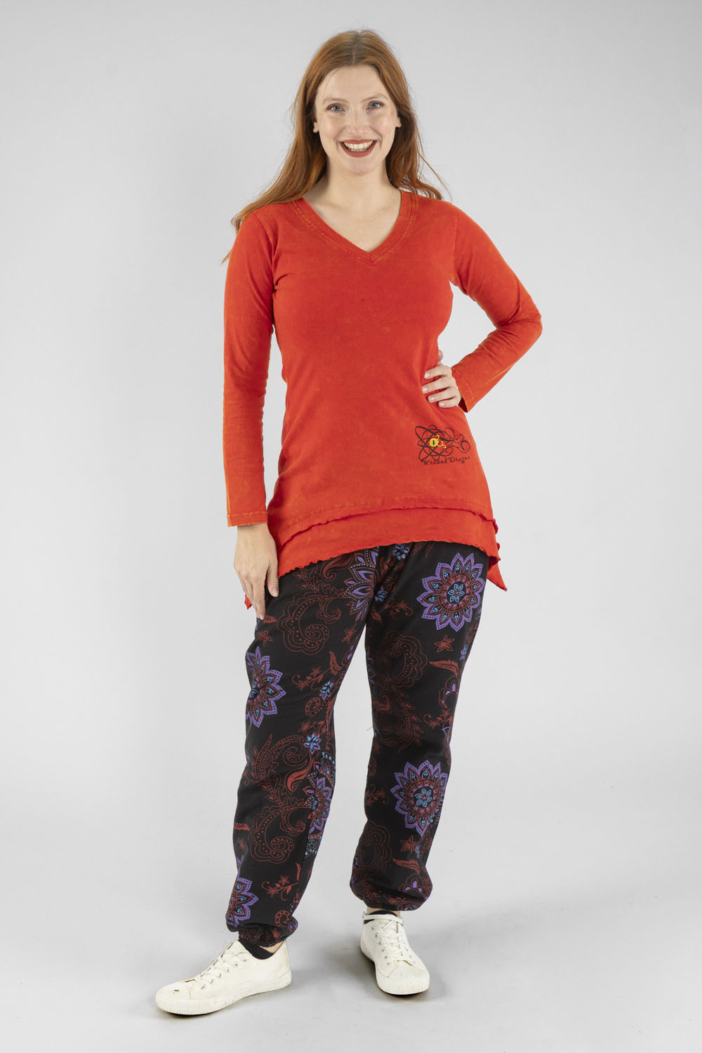 Wicked Dragon Clothing - Wicked Long Line Tunic Top – Boho Stonewashed ...