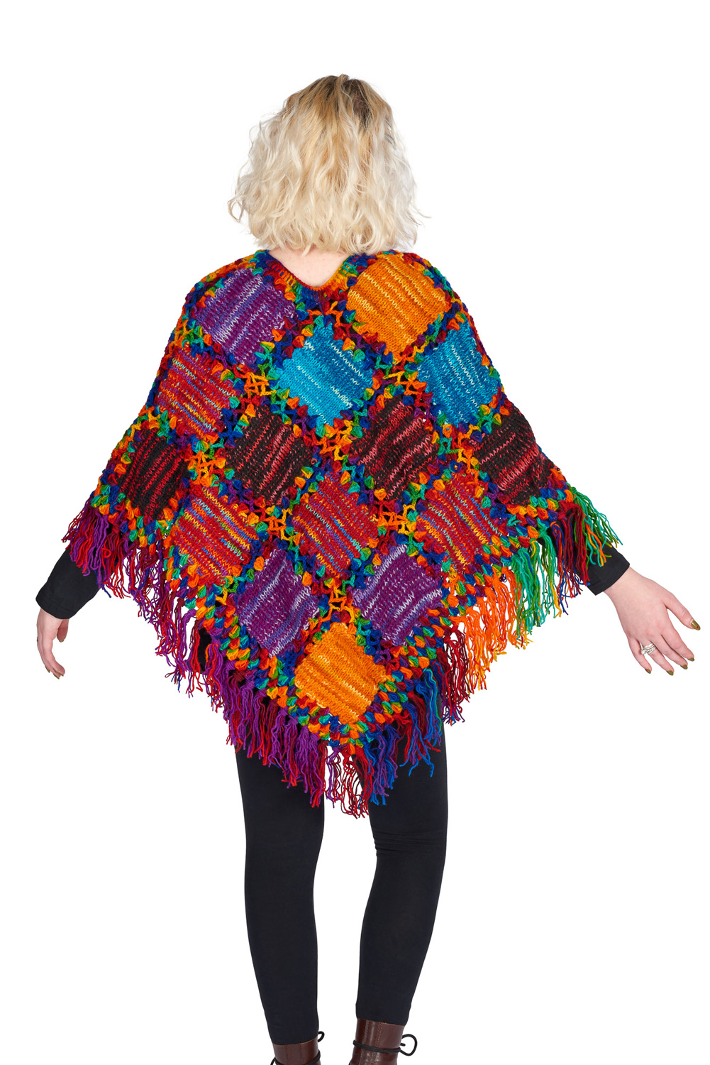 Wicked Dragon Clothing - Janis patchwork wool poncho