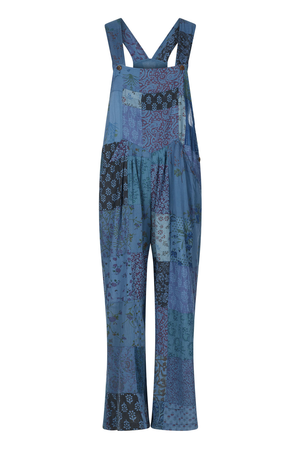 Wicked Dragon Clothing - Lucia Bohemian Floral Patchwork Dungarees