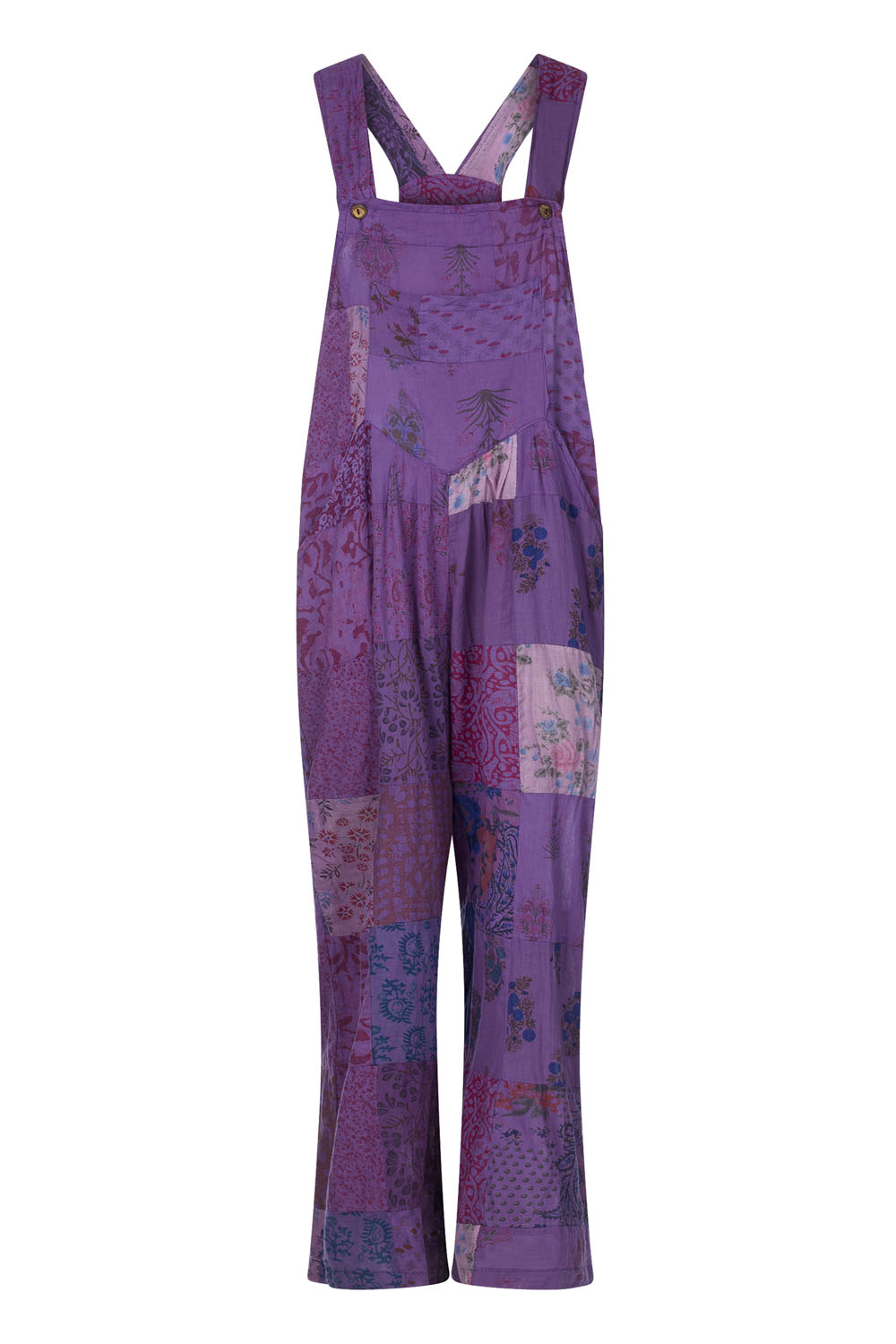 Wicked Dragon Clothing - Lucia Bohemian Floral Patchwork Dungarees