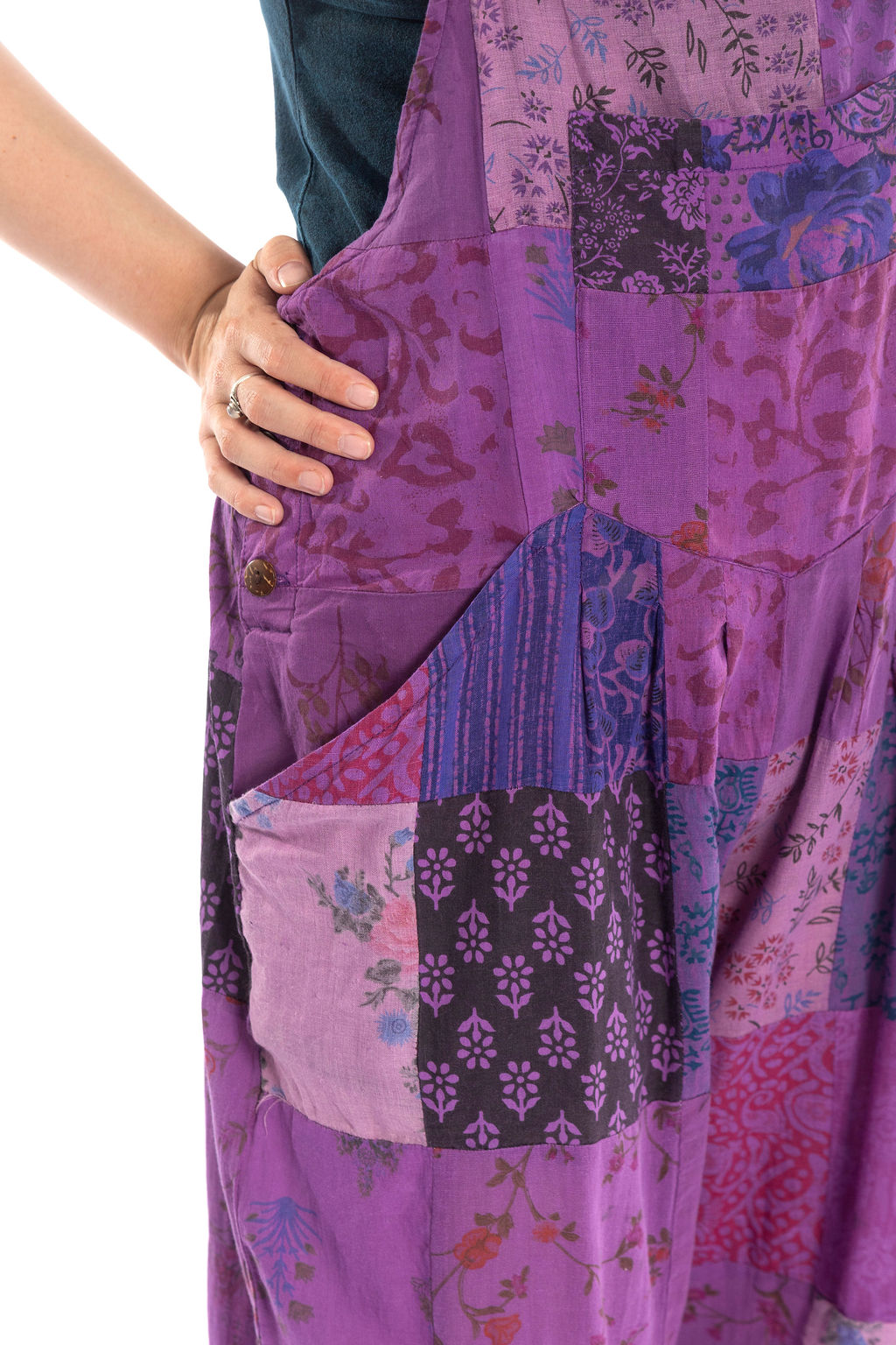 Wicked Dragon Clothing - Lucia Bohemian Floral Patchwork Dungarees